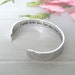 Personalised Hidden Message Cuff Bracelet, Hammered Wide Aluminium Cuff ...