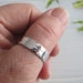 Hidden Message Ring, Handstamped Aluminium 6mm Cuff Ring, Personalised ...