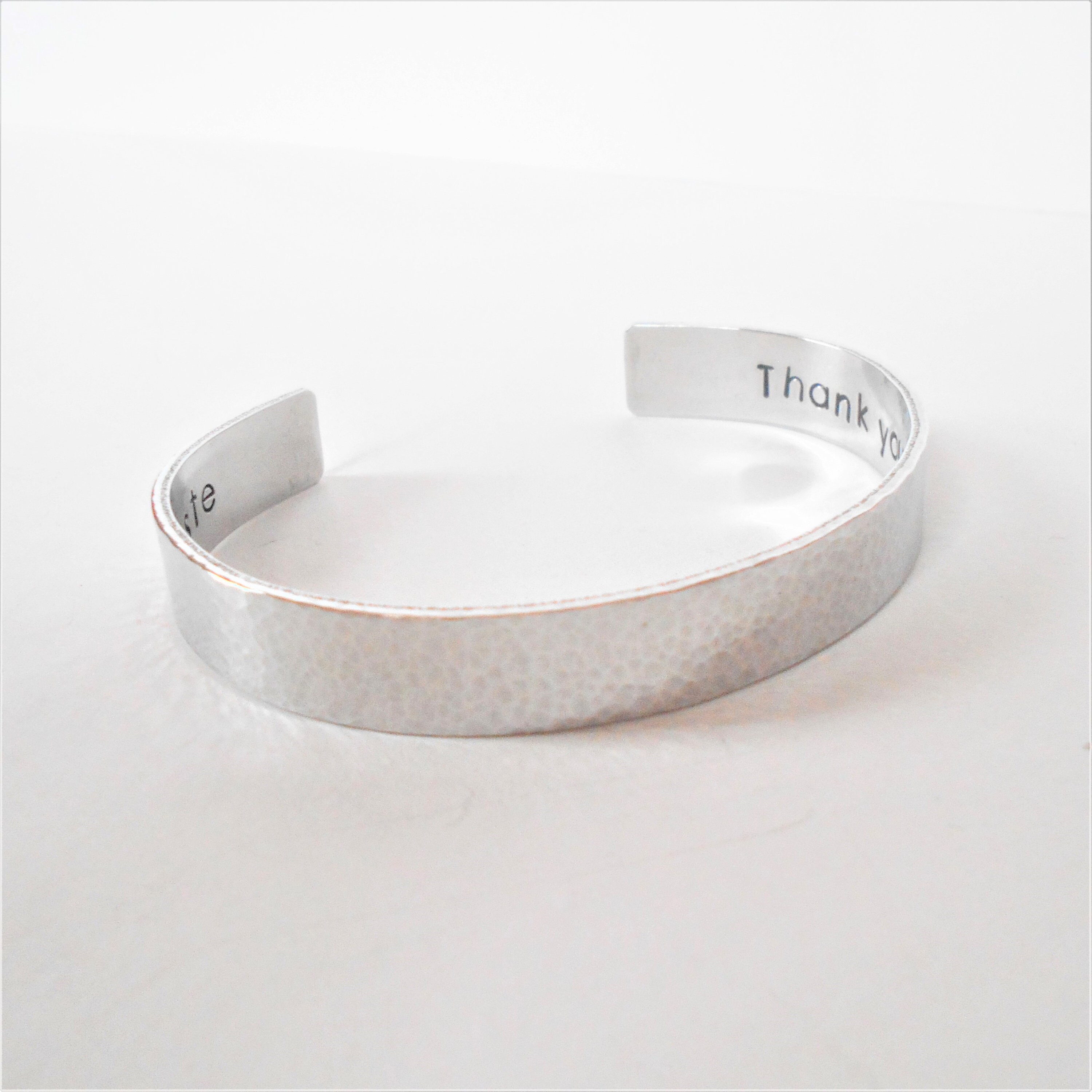 Personalised Hidden Message Cuff Bracelet Hammered Wide - Etsy UK