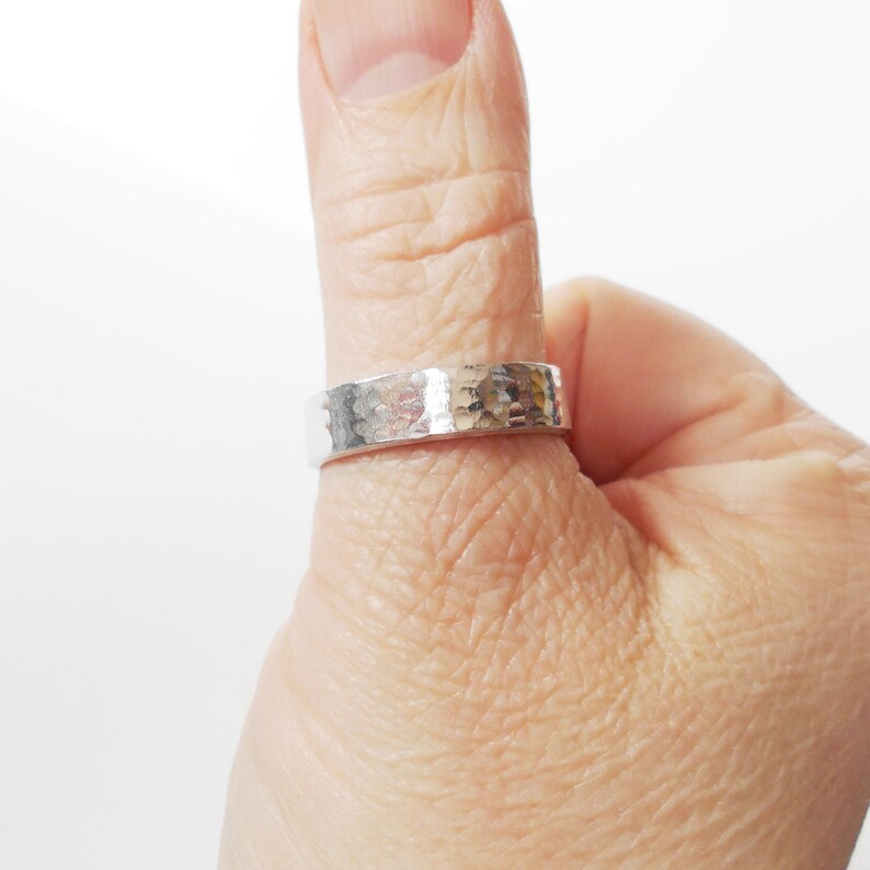 Hidden Message Ring Handstamped Aluminium 6mm Cuff Ring - Etsy UK