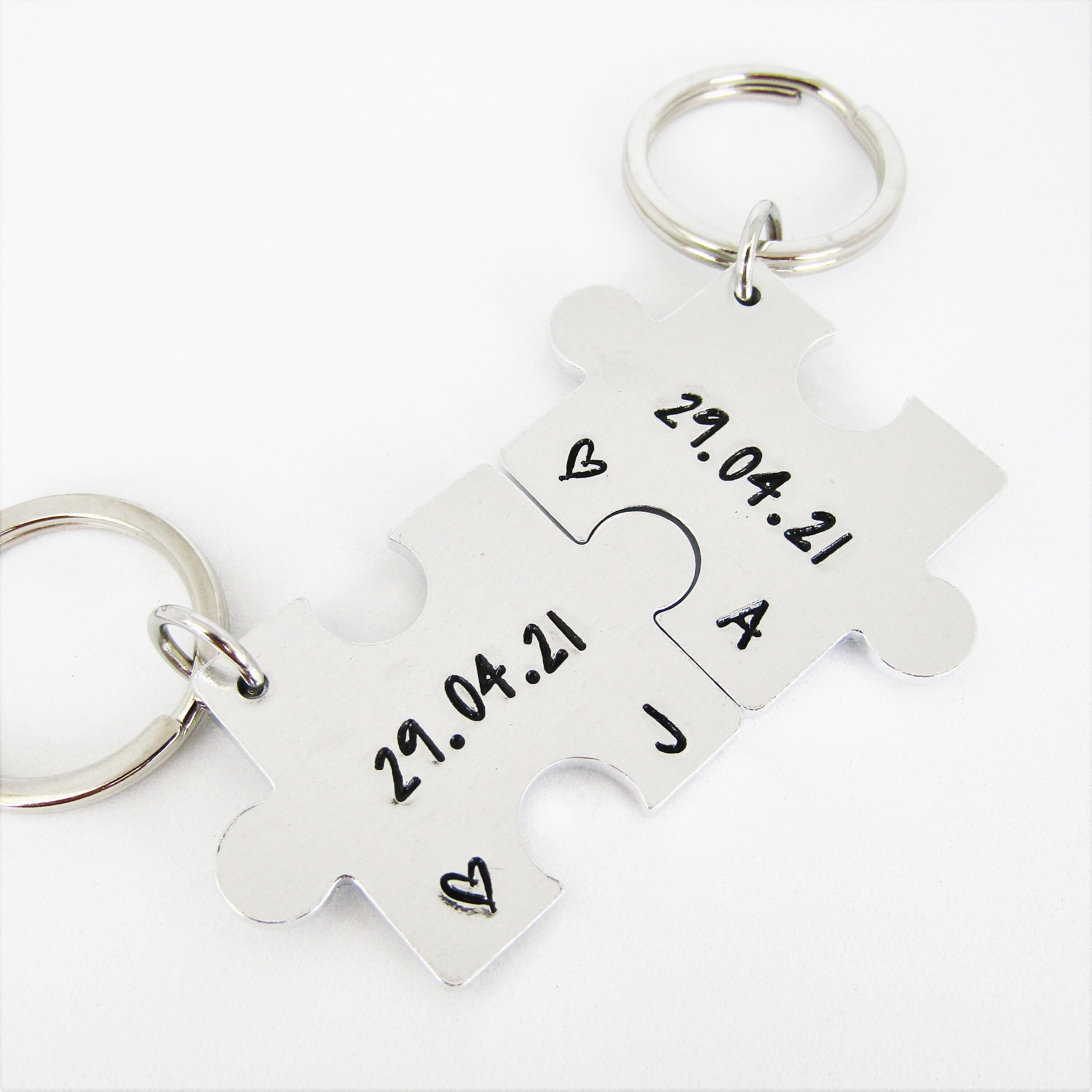 Couples Keyring Set Personalised Special Dates Keychain - Etsy UK