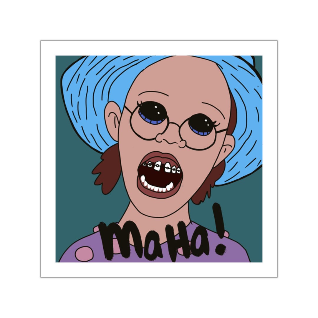 Maha Amanda Show Nostalgia Square Vinyl Stickers | Retro TV Logo - Etsy