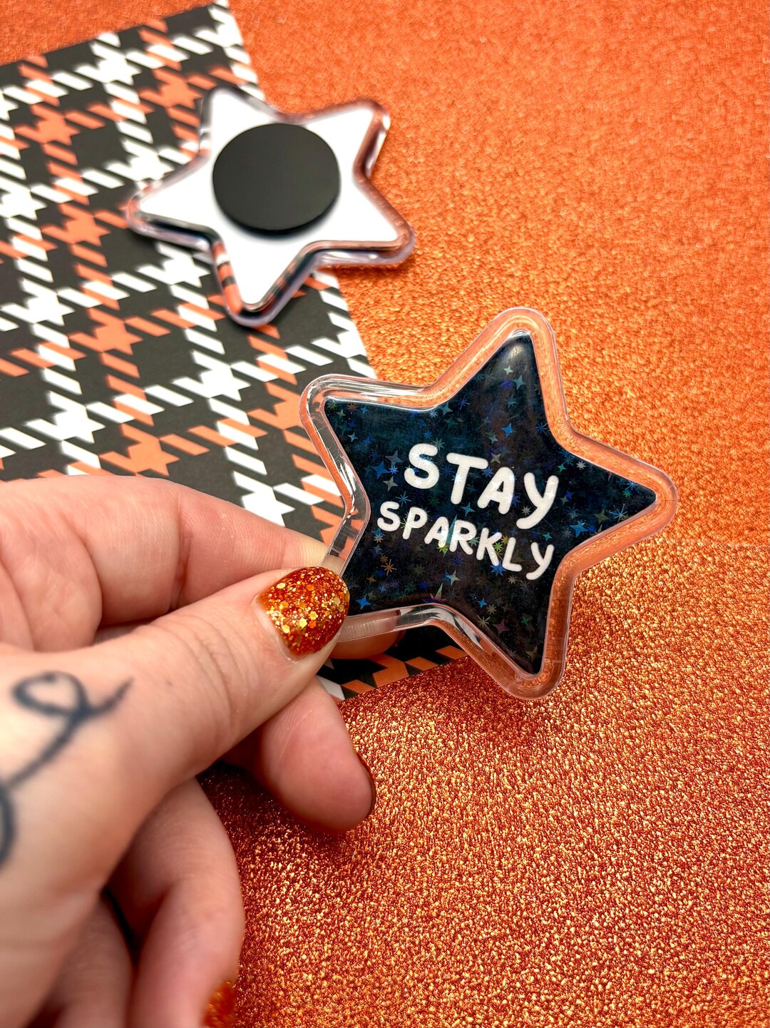 STAY SPARKLY Star Funny Affirmation Star Shaped Fridge Magnet - Etsy