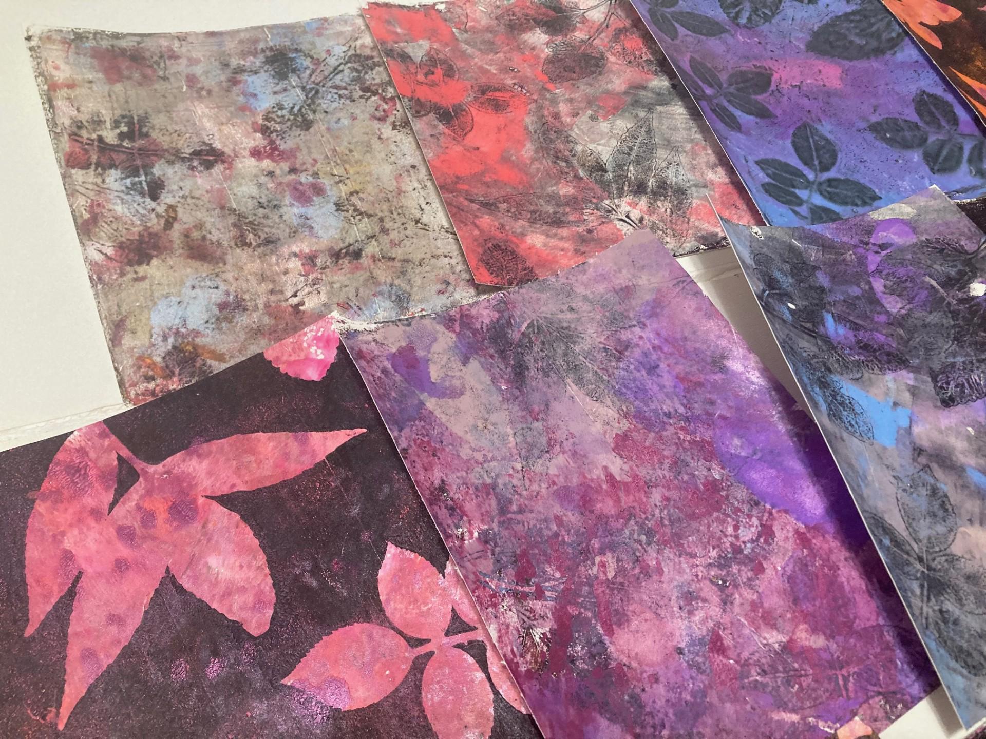 Multicolor Botanical Collage Paper, Mixed Media Paper Pack, Hand ...