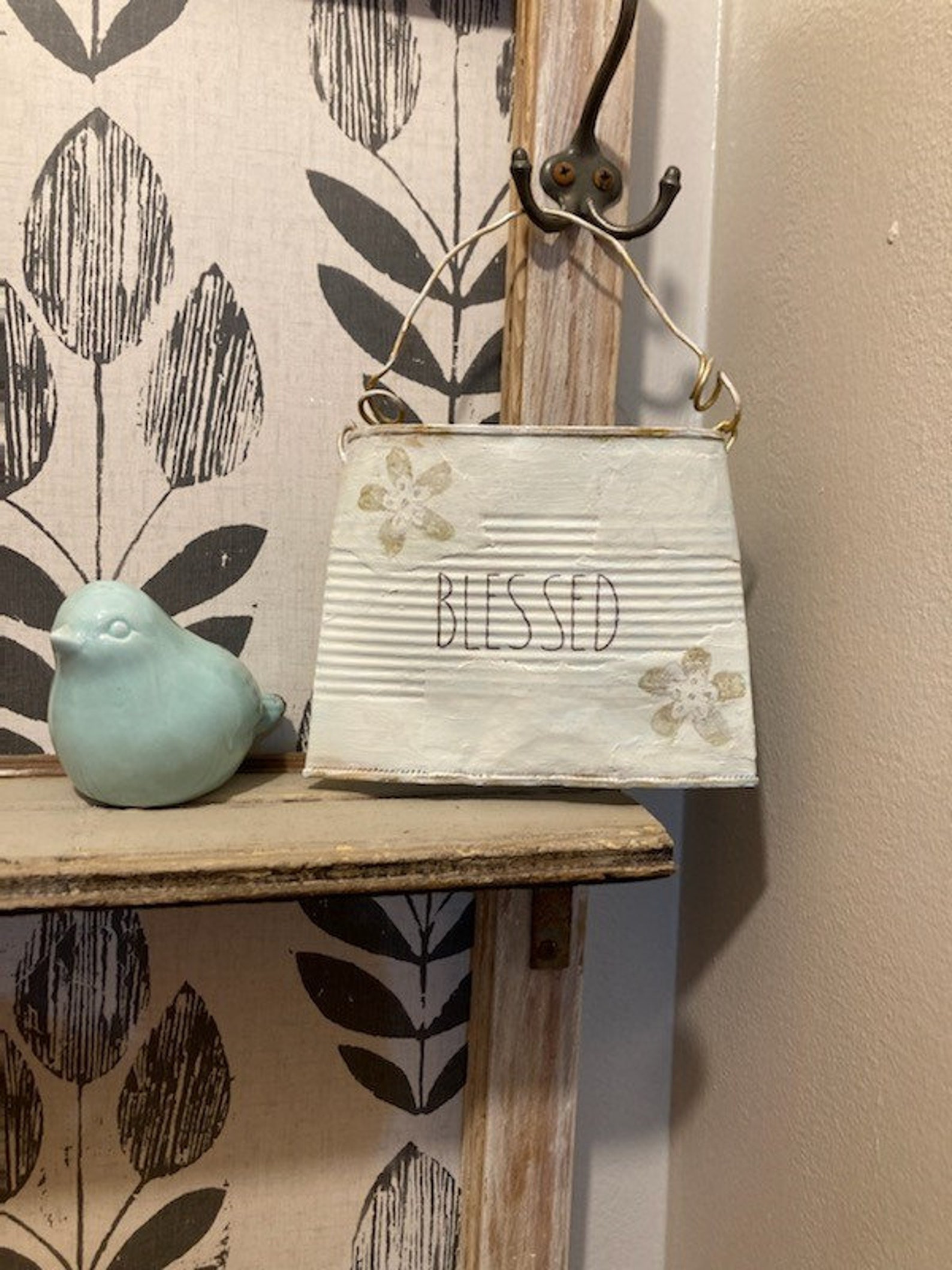 Tin Can Planter, Tin Can Pocket Posey, Pocket Posey Planter, Upcycled ...