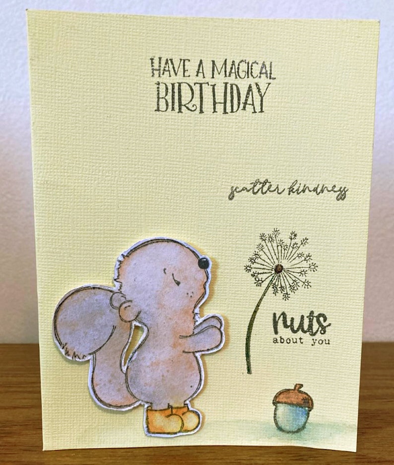 Handpainted Animals Card, Woodland Critters Card, Children's Valentine ...