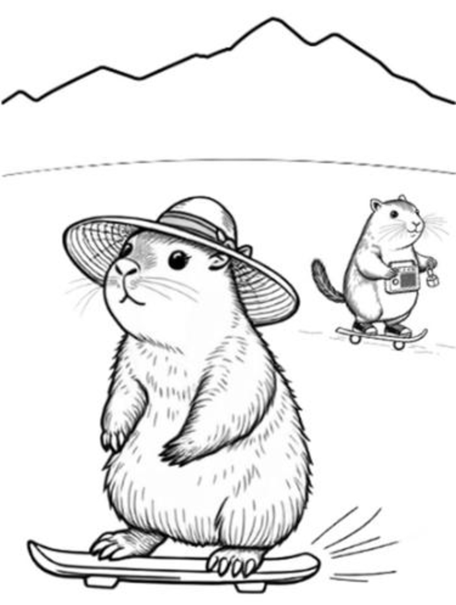25 Cute Capybara Coloring Pages, Capybara Color Pages, Capybara ...