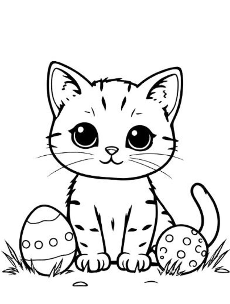 20 Cute Kitty Coloring Pages for Kids – Easter Cat Activity Pack ...