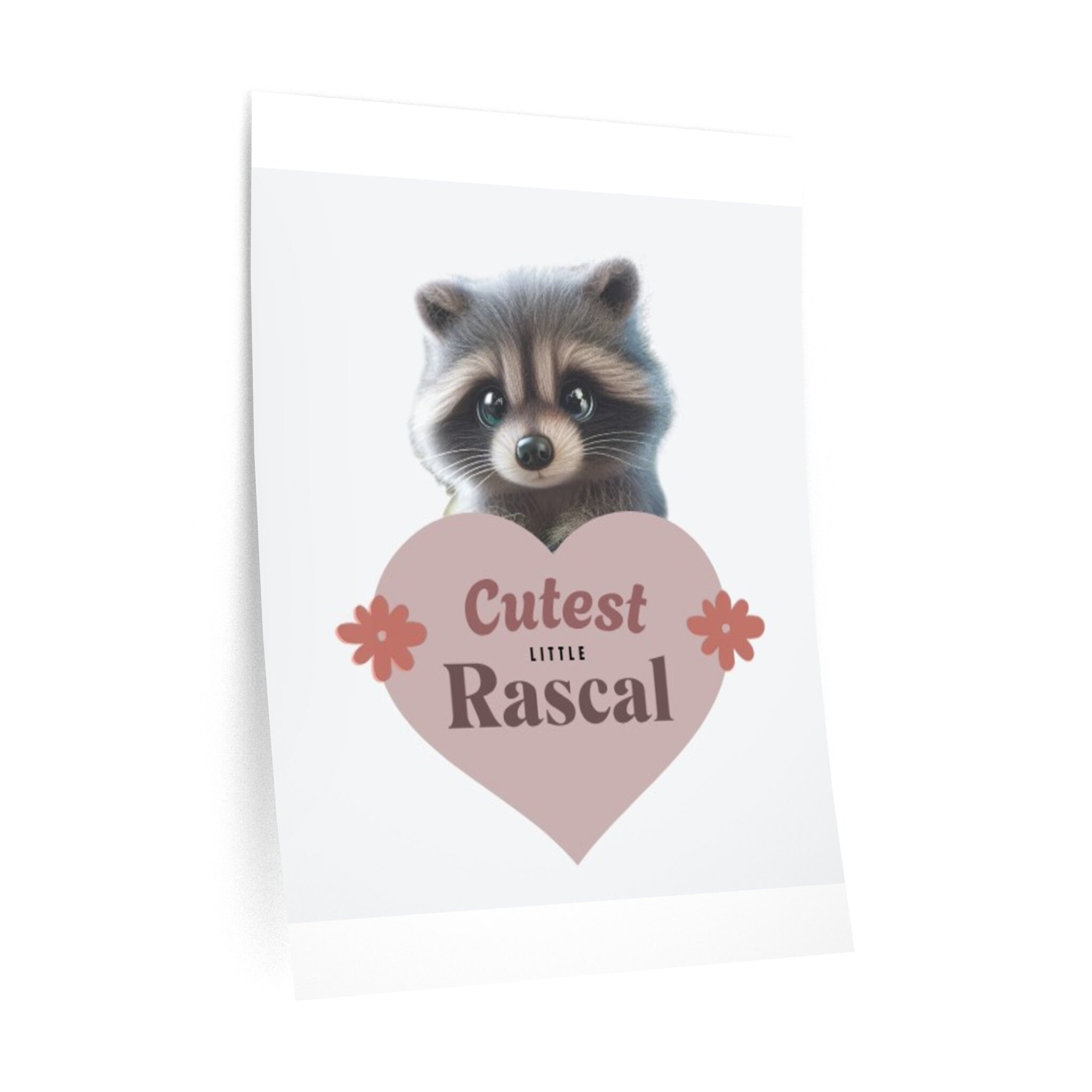 Cute Raccoon Wall Decal, Boys Wall Decal, Cutest Little Rascal, Boys ...