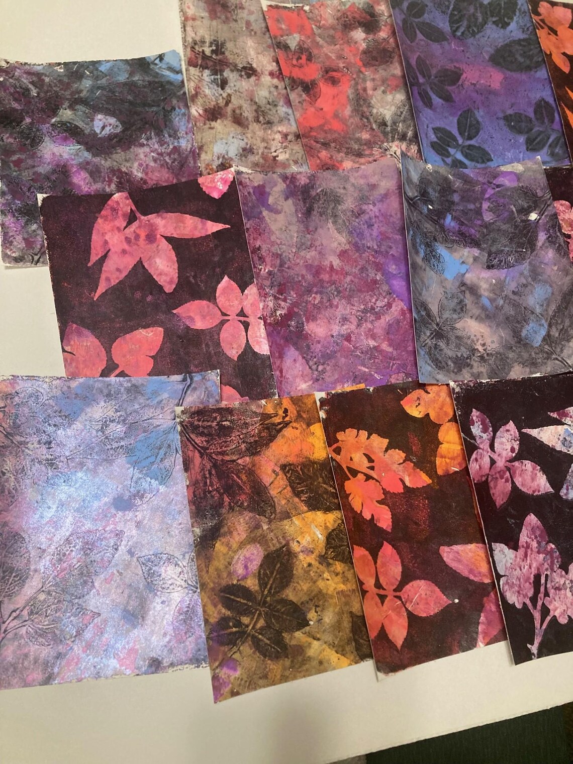 Multicolor Botanical Collage Paper, Mixed Media Paper Pack, Hand ...