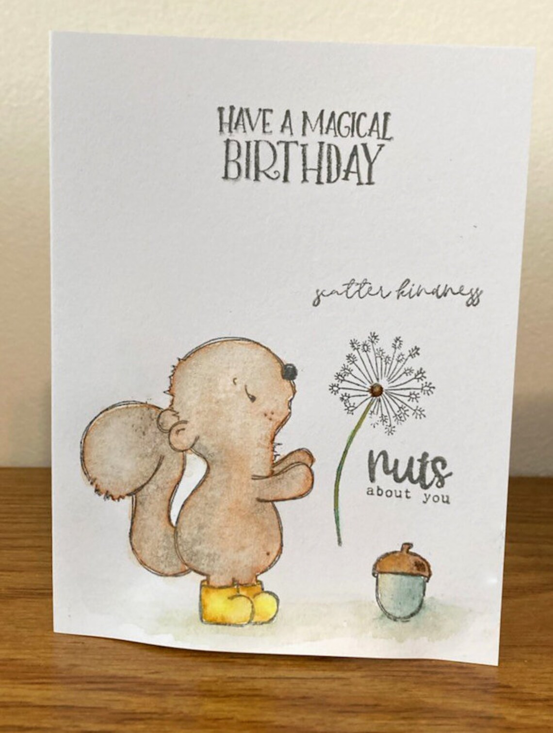 Handpainted Animals Card Woodland Critters Card - Etsy