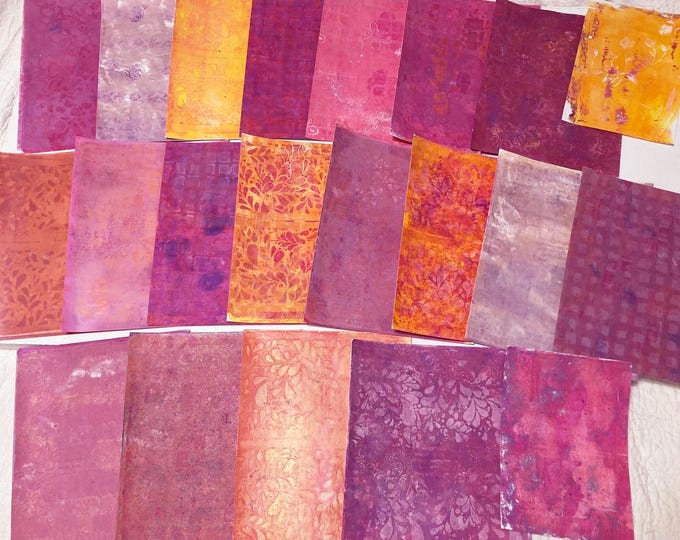 Mixed Media, Collage Paper Kits, Hand Painted Papers, Gelli Collage ...