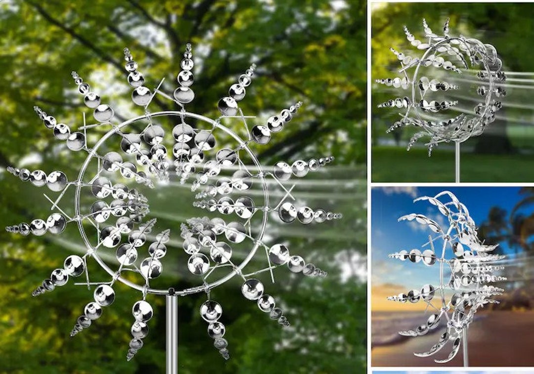 Kinetic Wind Spinner, 3D Wind Spinner Dual Direction for Lawn, 12 Inch ...