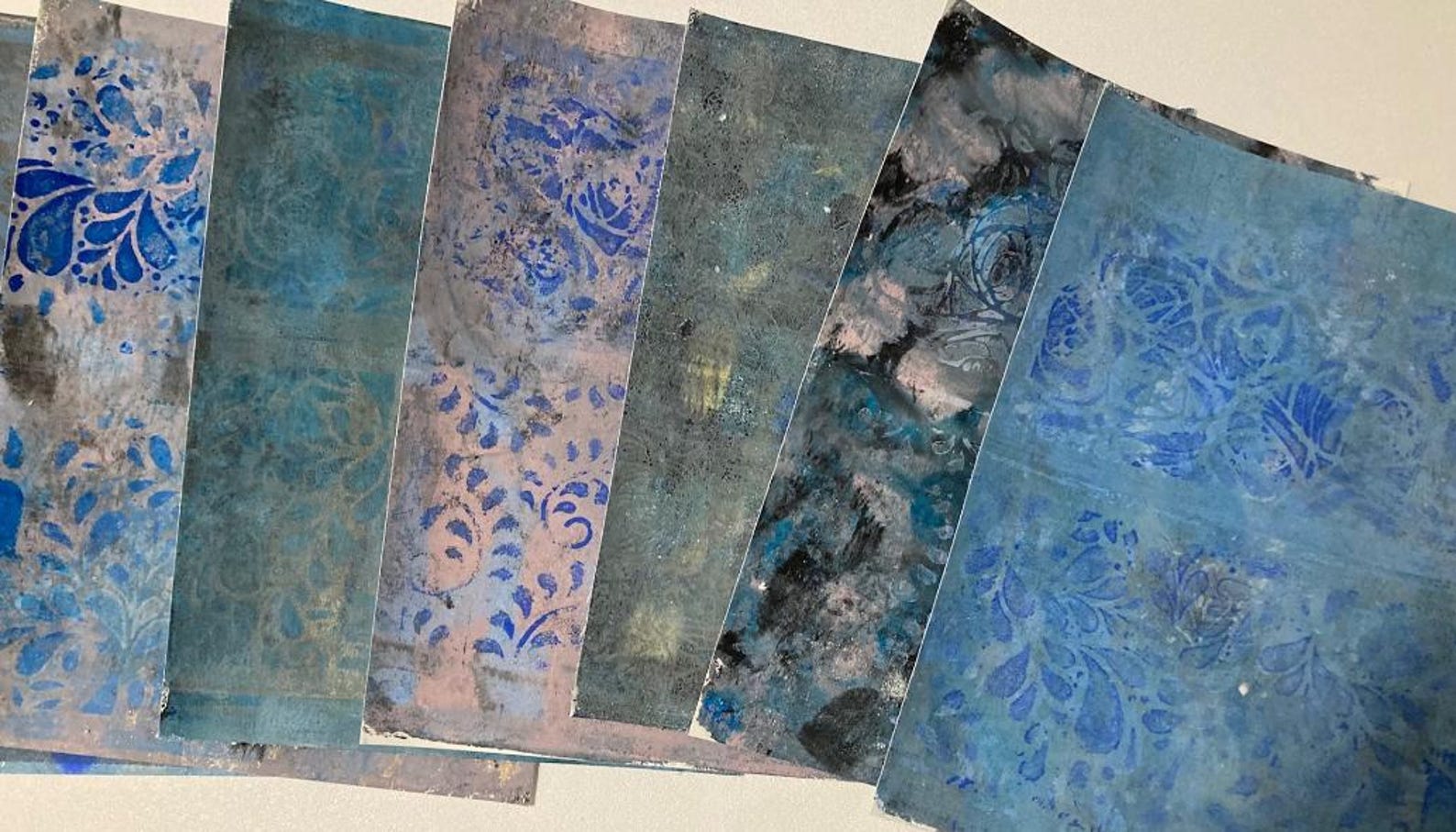 Collage Paper Kits, Mixed Media, Hand Painted Papers, Gelli Collage ...