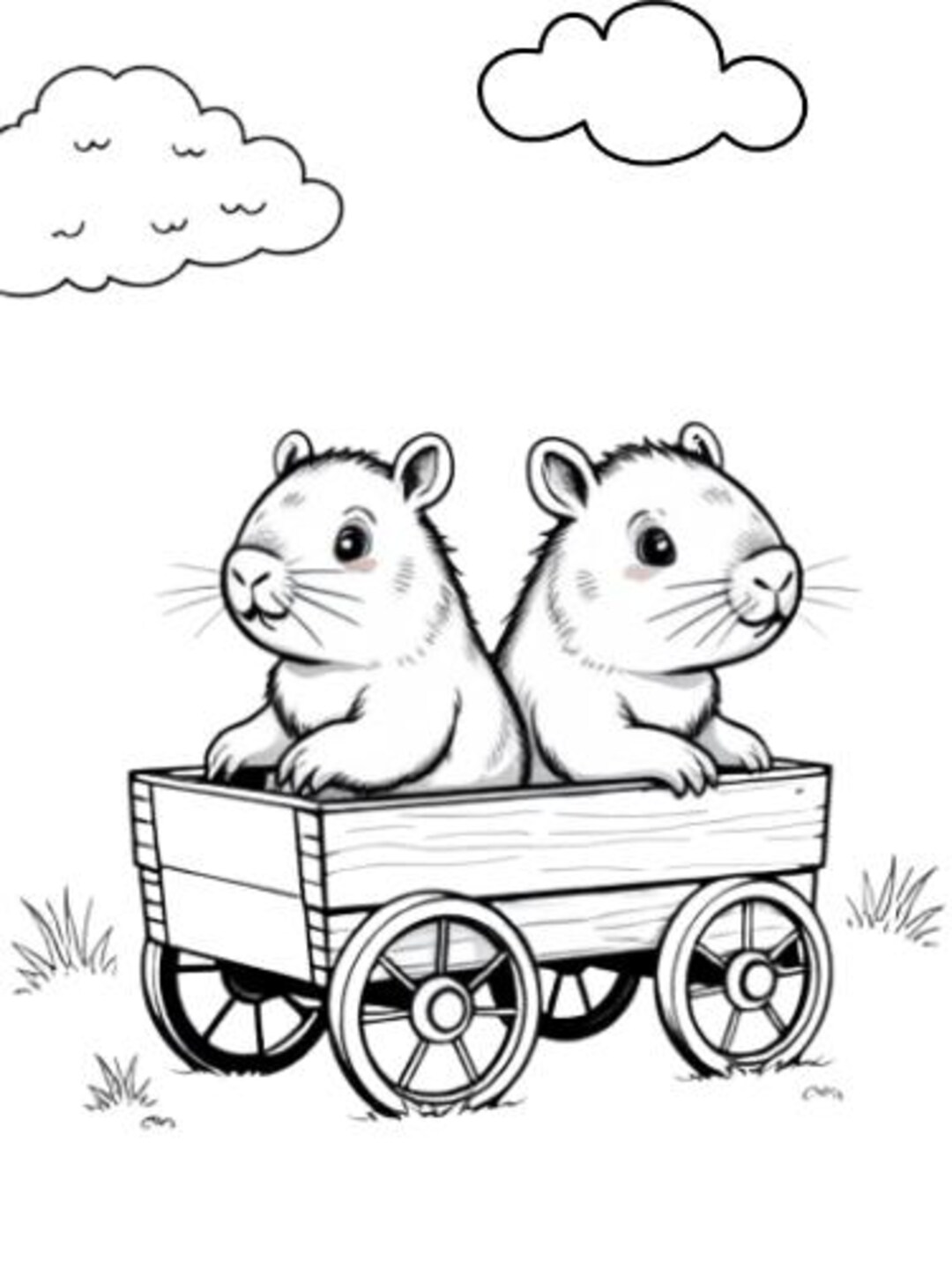25 Cute Capybara Coloring Pages, Capybara Color Pages, Capybara ...