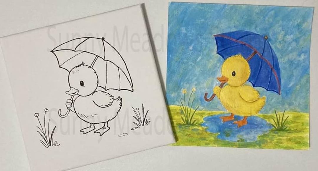 Duckling Painting Kit on Canvas: Kids DIY Paint Party - Etsy