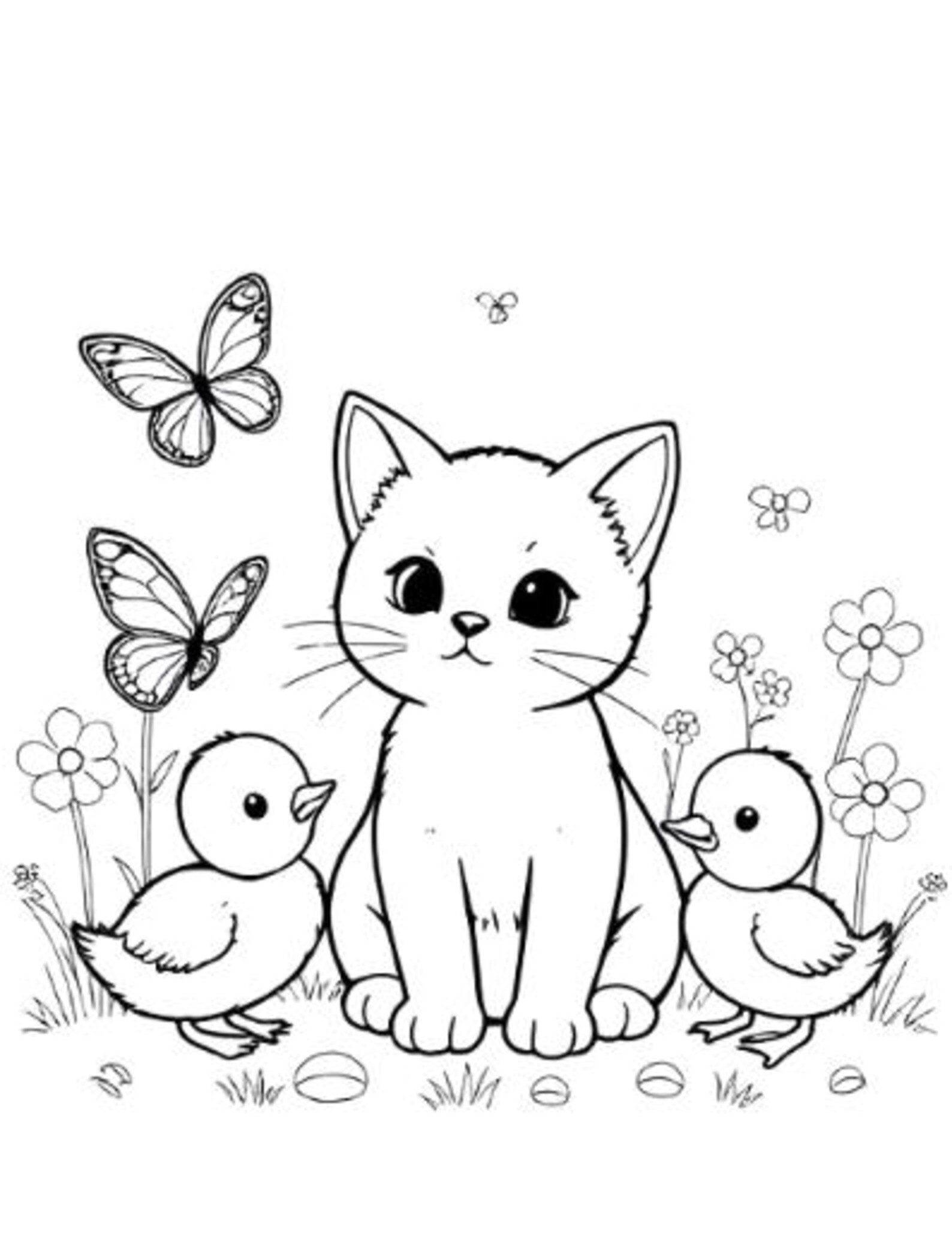 20 Cute Kitty Coloring Pages for Kids – Easter Cat Activity Pack ...