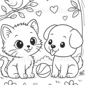 25 Cute Kitten Coloring Pages Printable for Kids | Cat Coloring Book ...