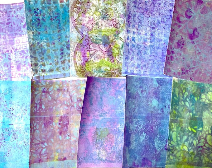 Mixed Media, Collage Paper Kits, Hand Painted Papers, Gelli Collage ...