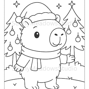 30 Cute Capybara Coloring Pages for Kids, Capybara Printable Activity ...