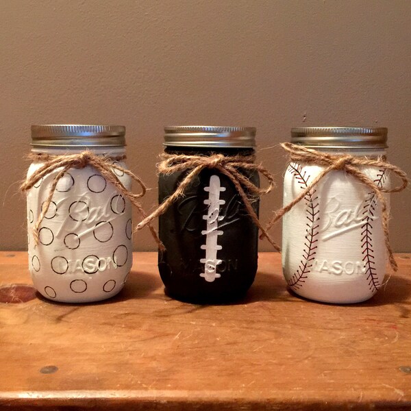 Baseball Mason Jar - Etsy