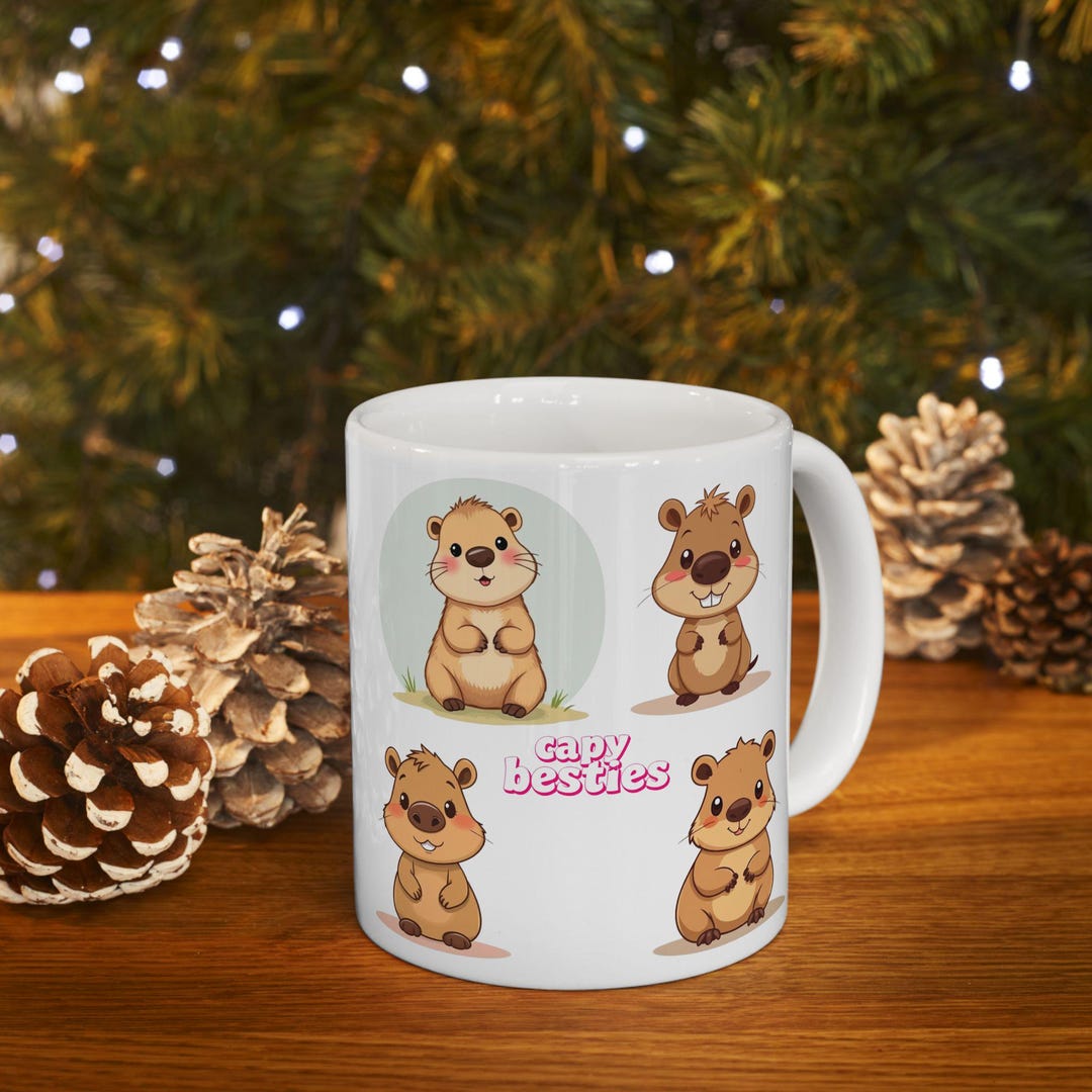 Capybara Besties Mug, Cute Adorable Capy Mug, Fun Gift for Capy Lovers ...