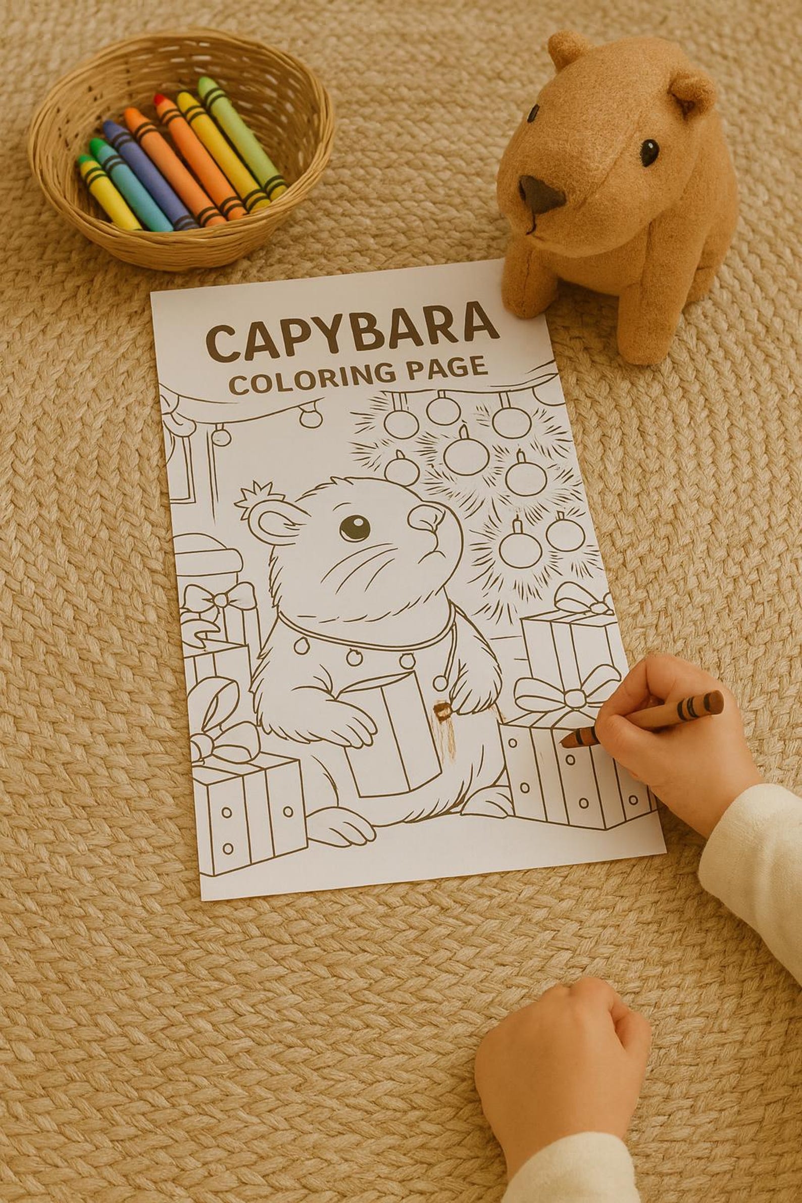 30 Cute Capybara Coloring Pages for Kids, Capybara Printable Activity ...