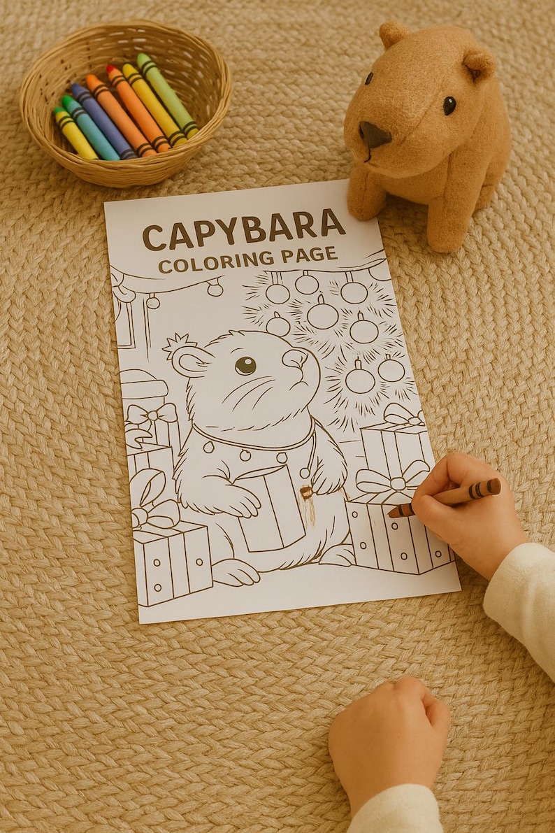 30 Cute Capybara Coloring Pages for Kids, Capybara Printable Activity ...