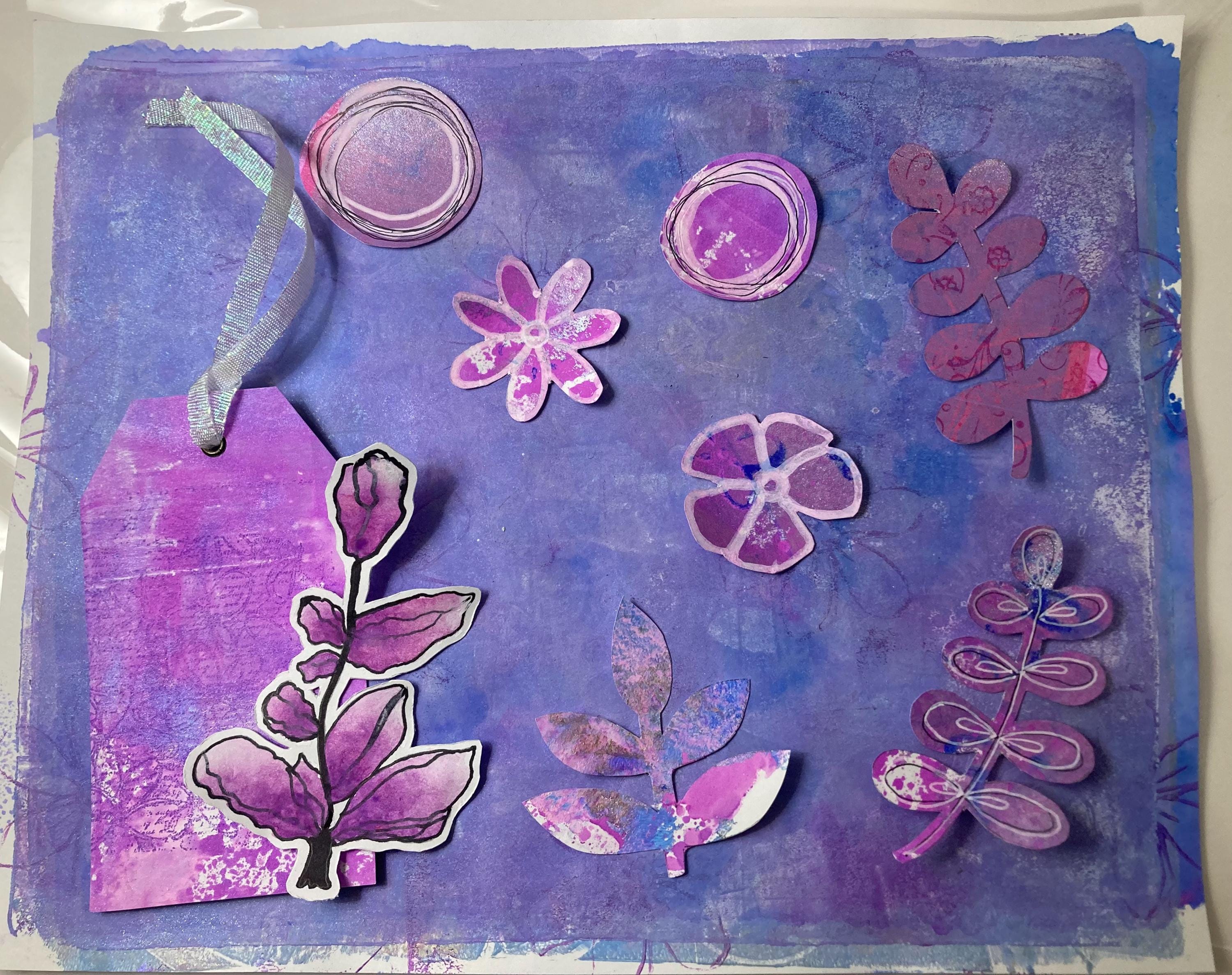 Gelli Print Digital Paper Pack, Printable Collage Painted Papers ...