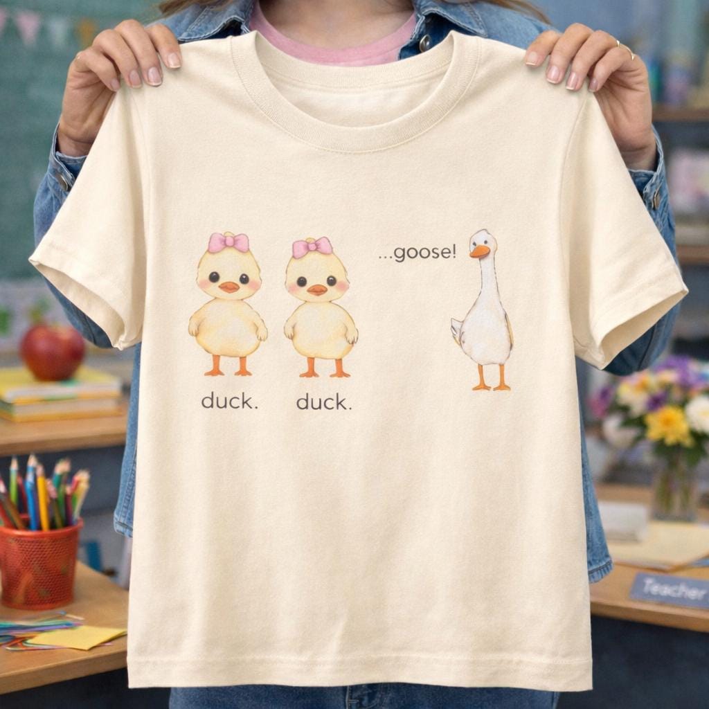Funny Teacher Shirt, Duck Duck Goose Teacher Shirt, Cute Preschool ...