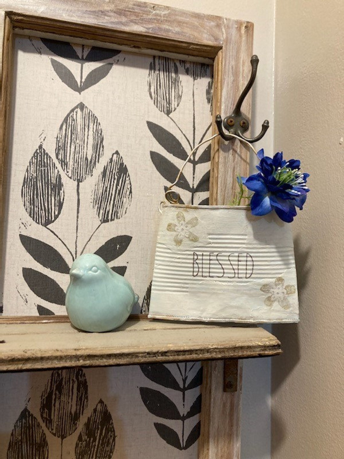 Tin Can Planter, Tin Can Pocket Posey, Pocket Posey Planter, Upcycled ...