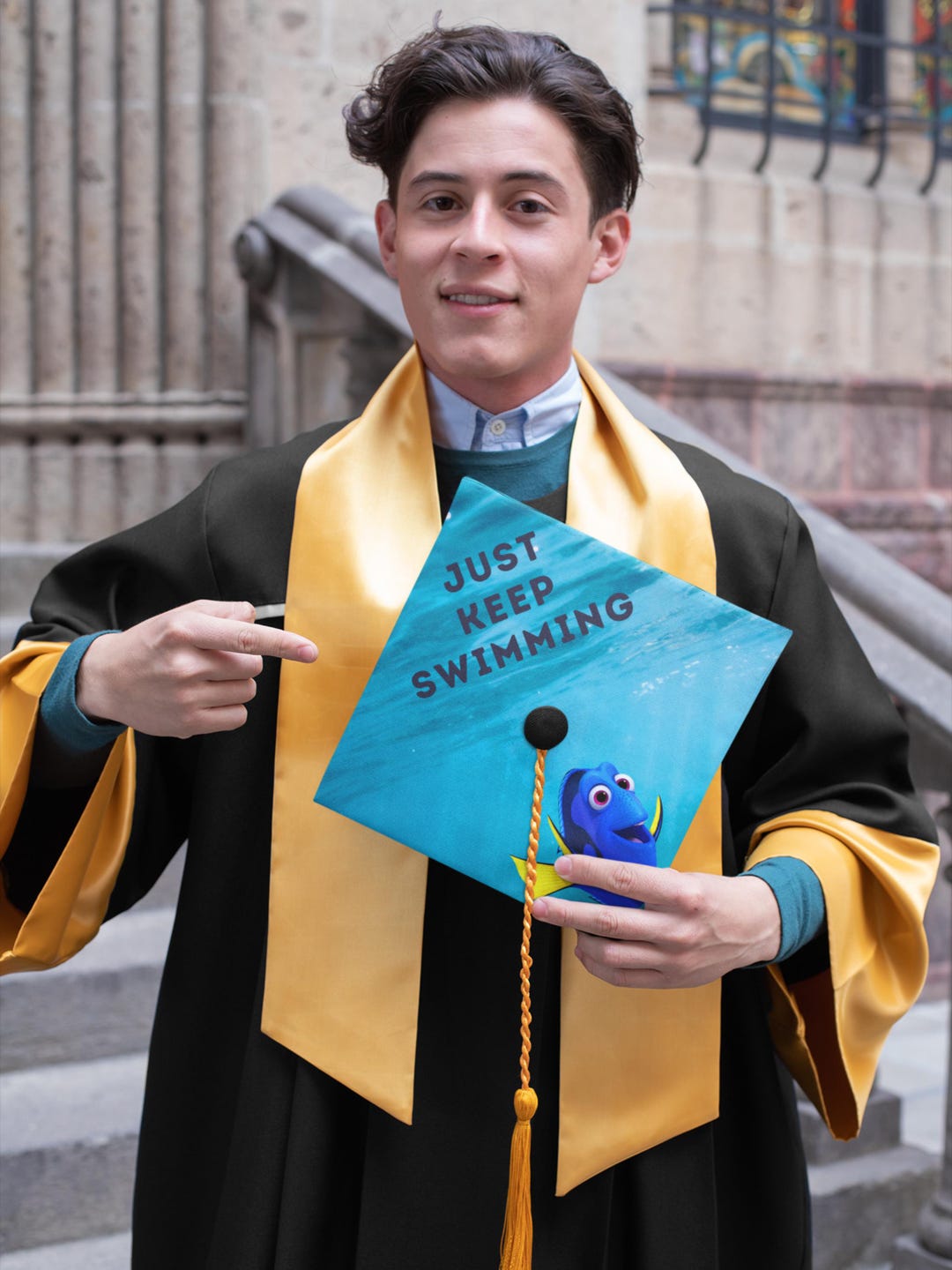 Dory Graduation Cap Topper – Just Keep Swimming, Senior Gift (digital ...