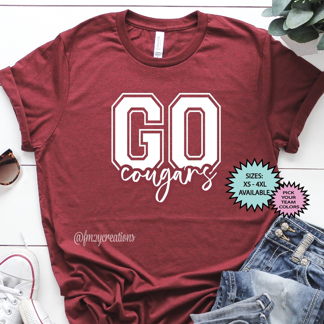 GO Cougars Shirt | COUGARS Football Shirt | Cougars Shirt | Game Day ...