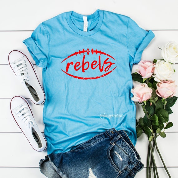REBELS Football shirt Football Tee Rebels Shirt Football | Etsy