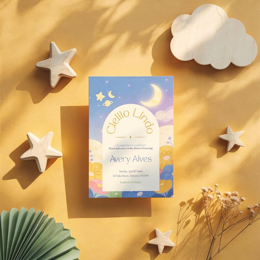 Editable Cielito Lindo Baby Shower Invitation, Boho Theme (digital ...