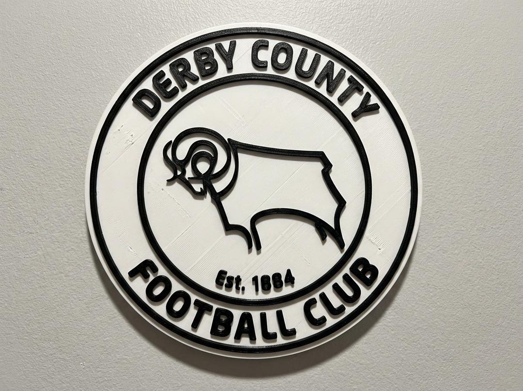 Derby County FC Wall Logo - Etsy UK