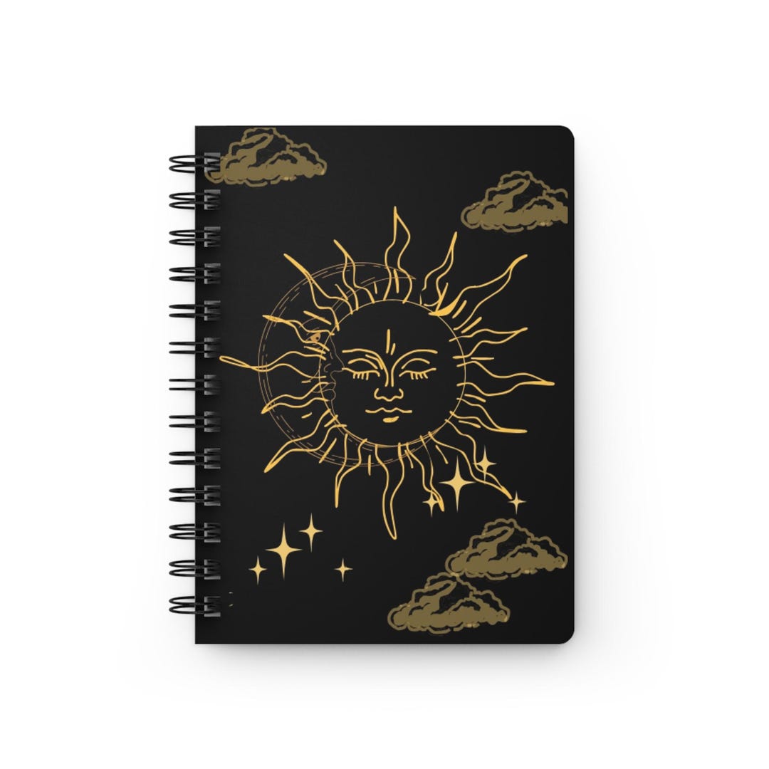 Sun and Moon Celestial Notebook - Etsy