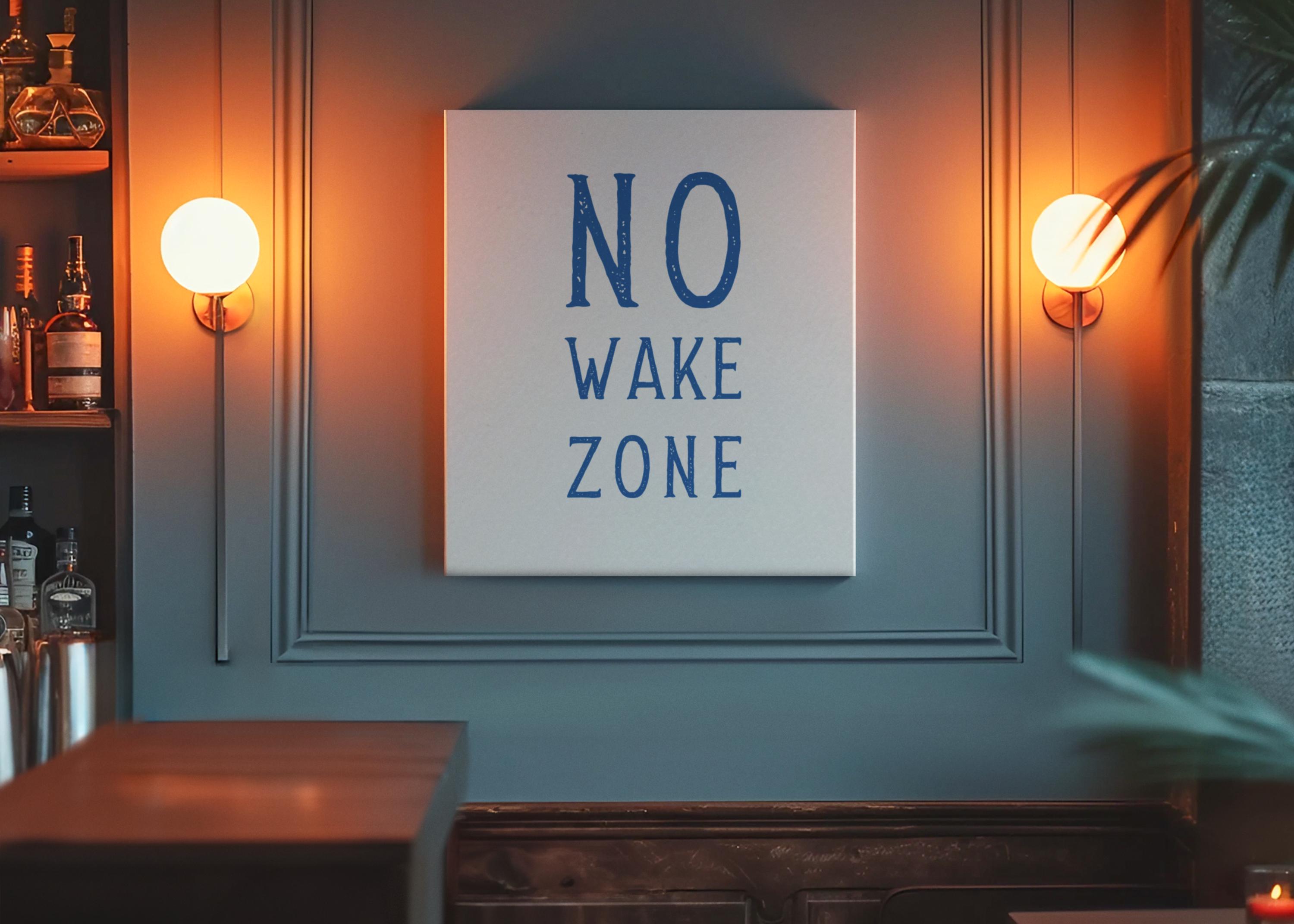 No Wake Zone Poster, Lake House Gift, Nautical Wall Art, Coastal Decor ...