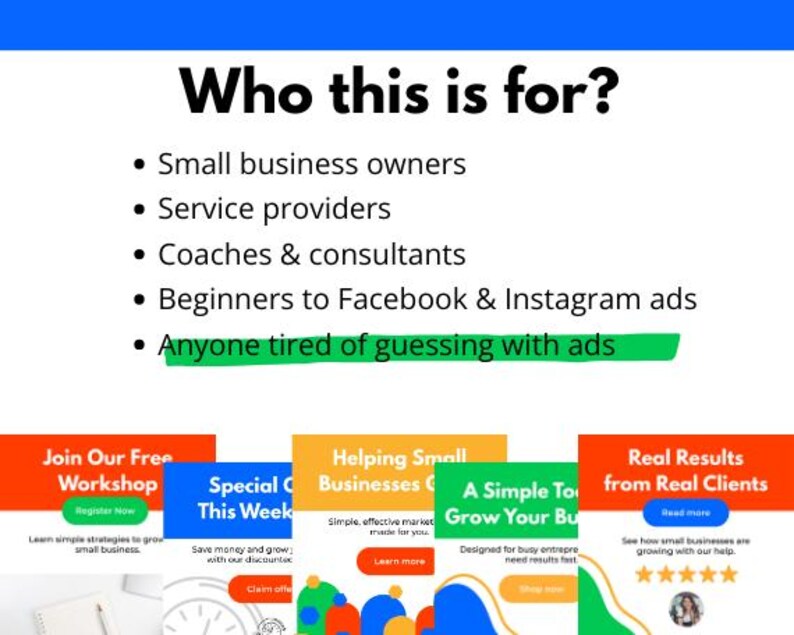 Canva Ad Template Kit | Editable Social Media Ads for Small Business ...