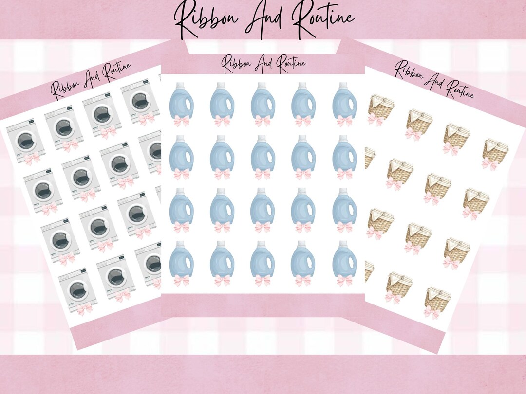 Laundry Day Stickers, Planner Stickers (PNG, PDF Digital Download) - Etsy