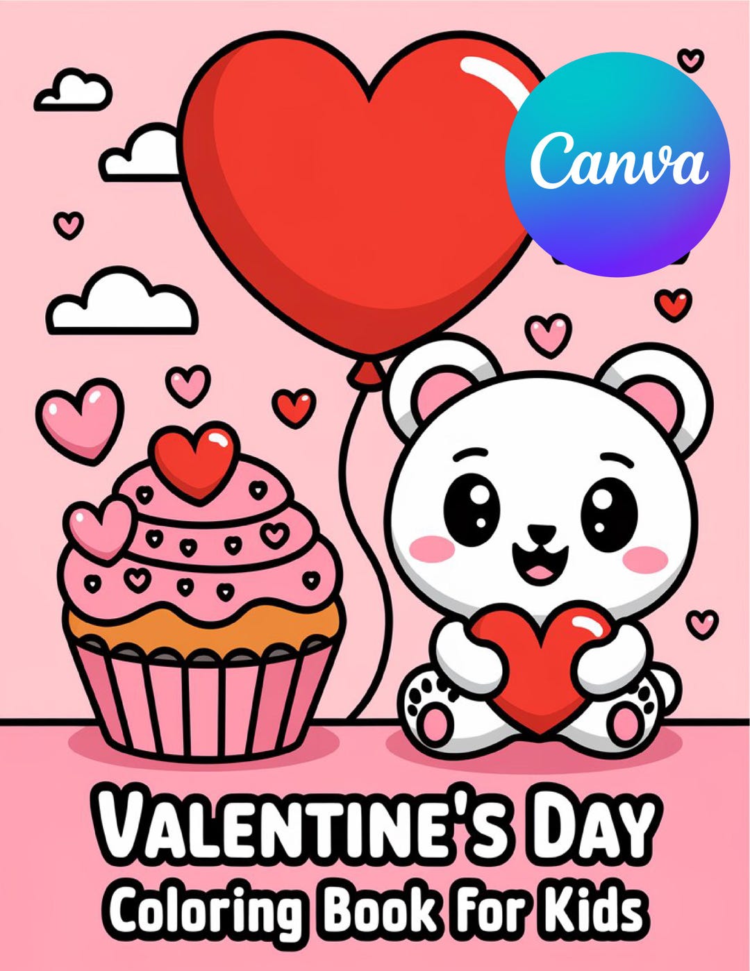 Kids Valentines Day Coloring Book 175 Pages, Homeschool Enrichment, Fun ...