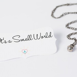 It's a Small World Necklace - Sterling Silver Cast - Etsy