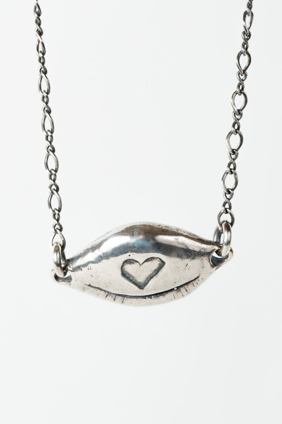 Love is Blind Necklace Sterling Silver Cast Etsy