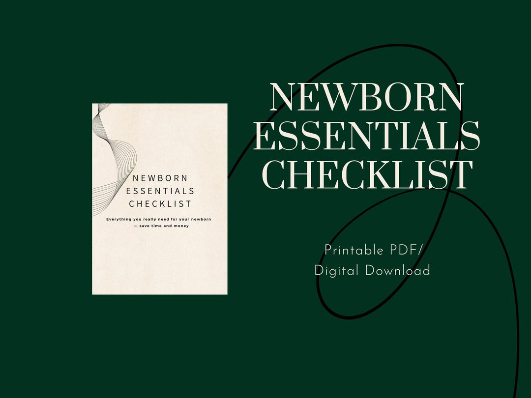 Newborn Essentials Checklist: Printable Baby Guide (PDF) - Etsy
