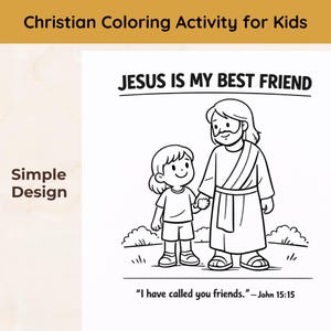 Jesus is My Best Friend Coloring Page | Christian Worksheet for Kids ...
