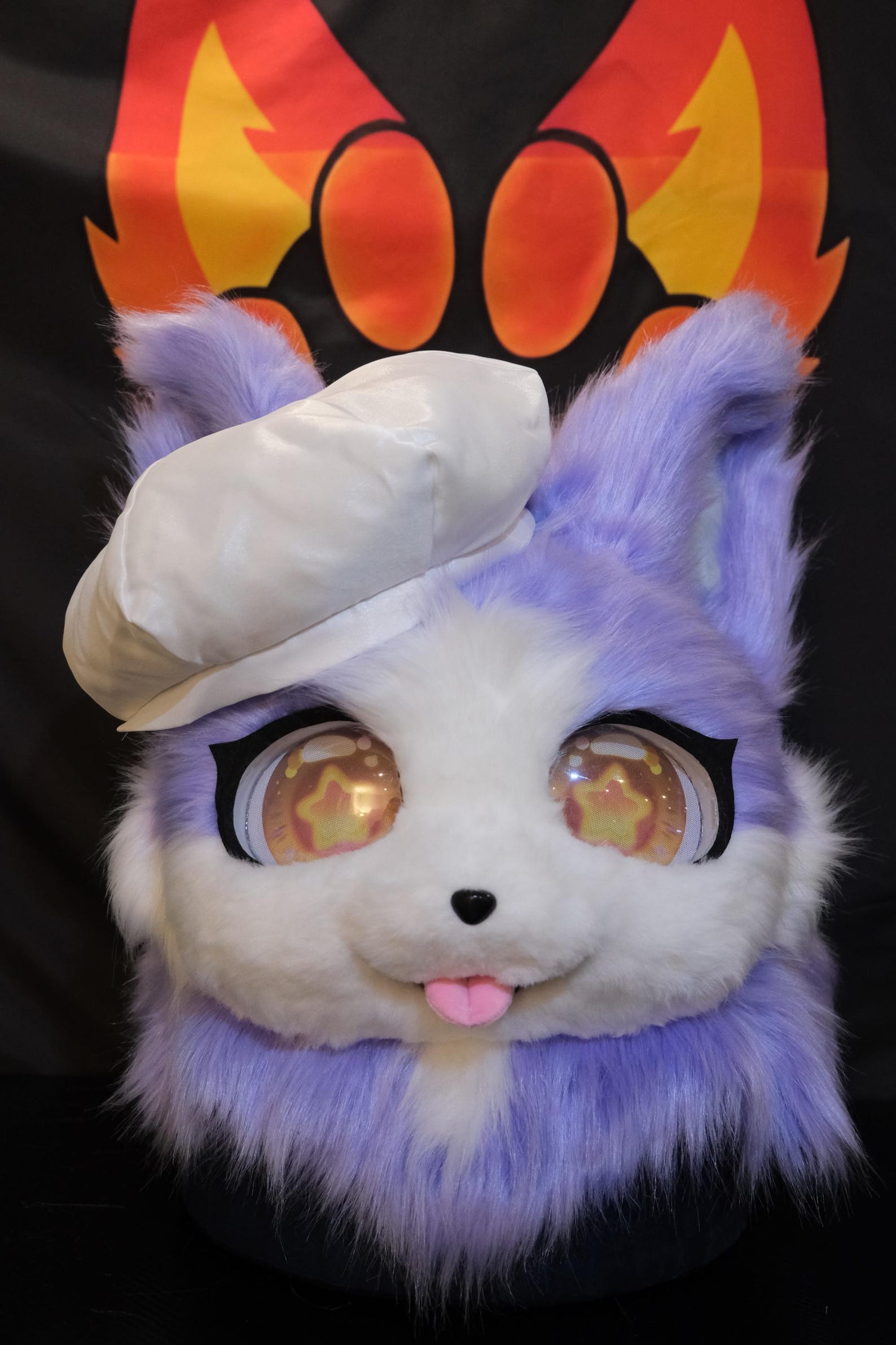 White Satin Fursuit Hat - Shiny Costume Accessory for Furry Heads - Etsy