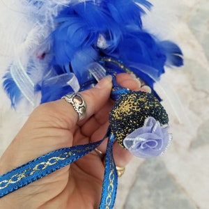 Royal Blue Periwinkle and White | Wristlet Nosegay Posy Handheld Clutch ...