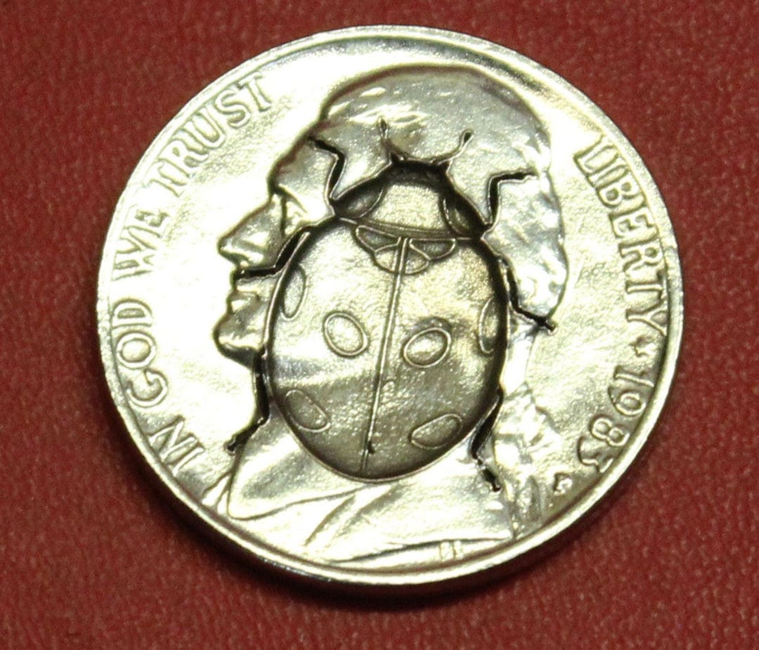 HOBO Nickel Lady Bug Deep Relief Real US Nickel - Etsy