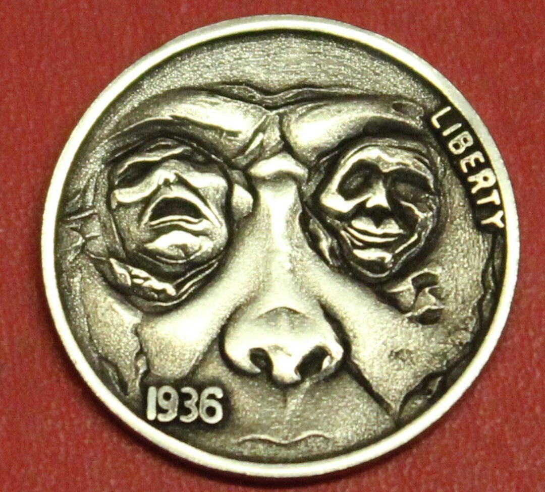 HOBO Buffalo Nickel Three Face Made From a Real US Buffalo Nickel - Etsy