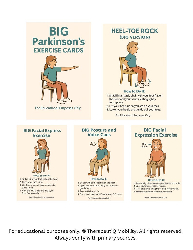 Movement & Mobility Exercises (parkinson’s Friendly) | Printable ...